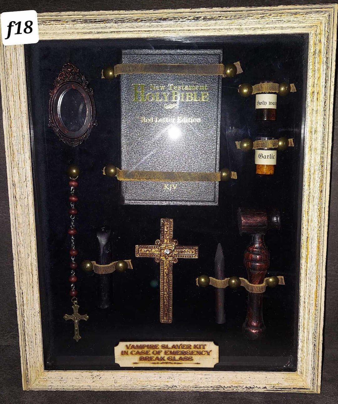 Vampire Slayer Hunter Kit Holy Bible, Vampire. Shadow Box, Dracula ...