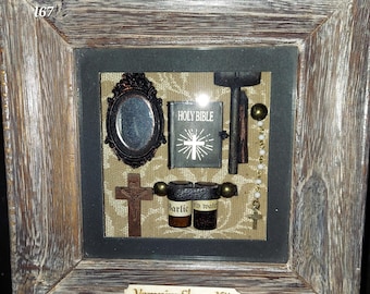 Vampire Slayer Hunter Kit Holy Bible, Vampire. Shadow Box, Dracula ...