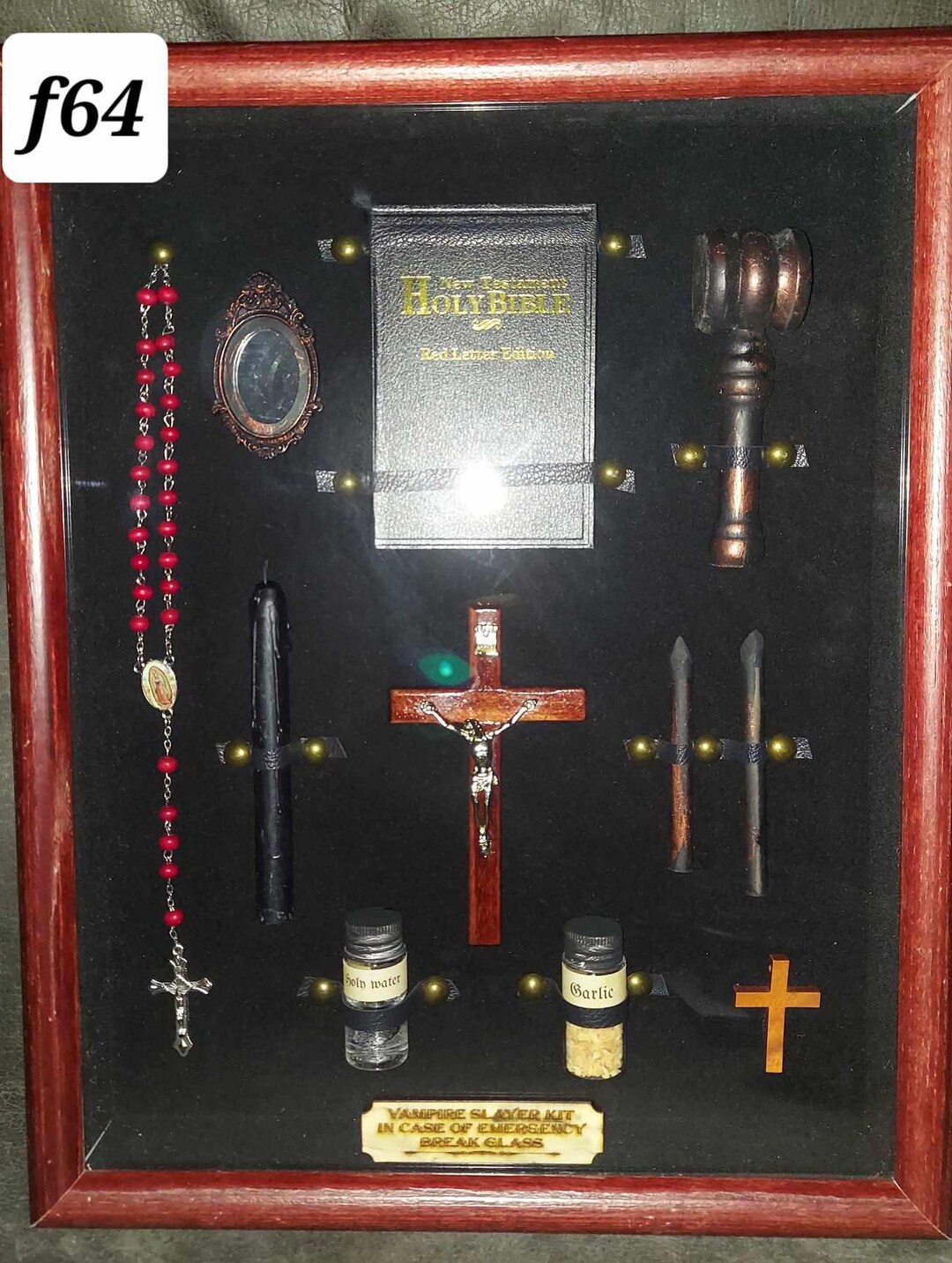 Vampire Slayer Hunter Kit Holy Bible, Vampire. Shadow Box, Dracula ...