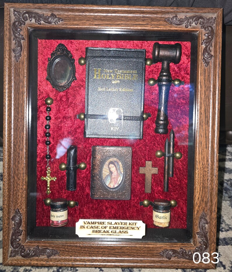 Vampire Slayer Hunter Kit Holy Bible, Vampire. Shadow Box, Dracula ...
