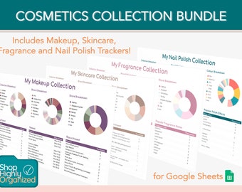 Ultimate Makeup Collection for Google Sheets Shop Highly Organized ...