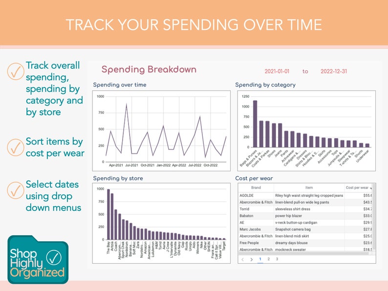 Ultimate Capsule Wardrobe for Google Sheets | Shop Highly Organized ...