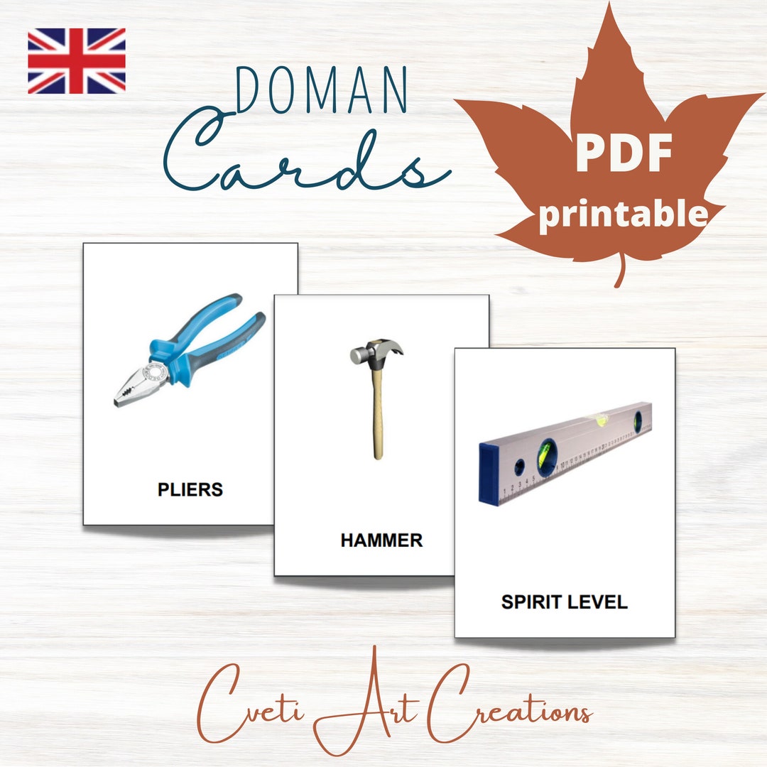 TOOLS for BUILDING and CONSTRUCTION Card Material * 15 Montessori ...