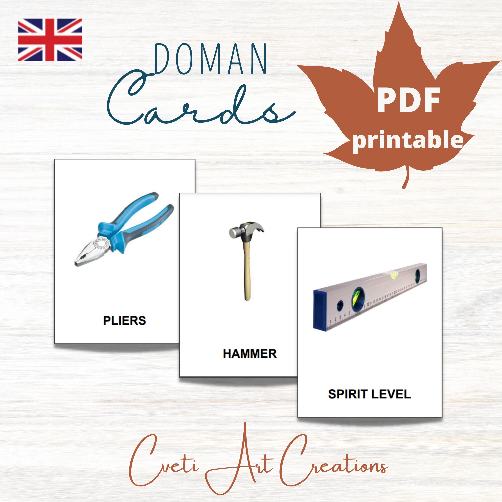 TOOLS for BUILDING and CONSTRUCTION Card Material * 15 Montessori ...