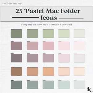 25 Pastel Mac Folder Icons | Desktop Organization | Desktop Folders ...