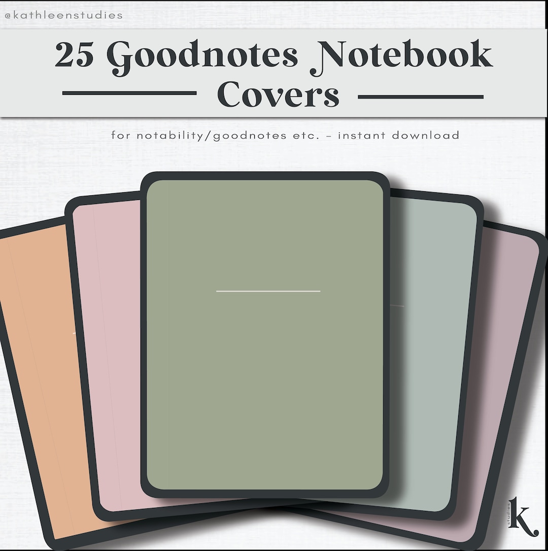 15 Pastel Digital Notebook Covers | Digital Download | A4 PDF & PNG ...