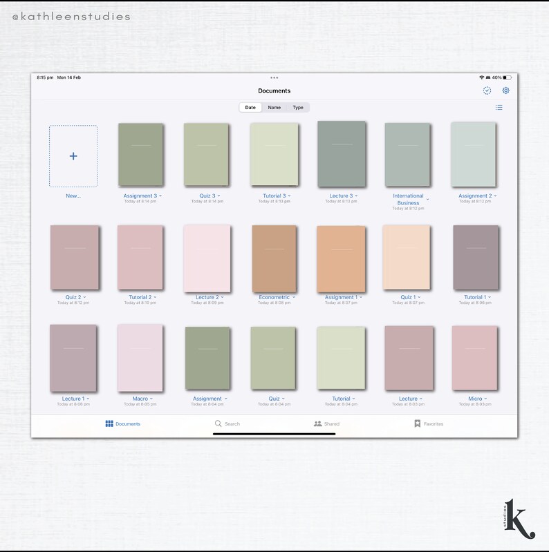 15 Pastel Digital Notebook Covers | Digital Download | A4 PDF & PNG ...