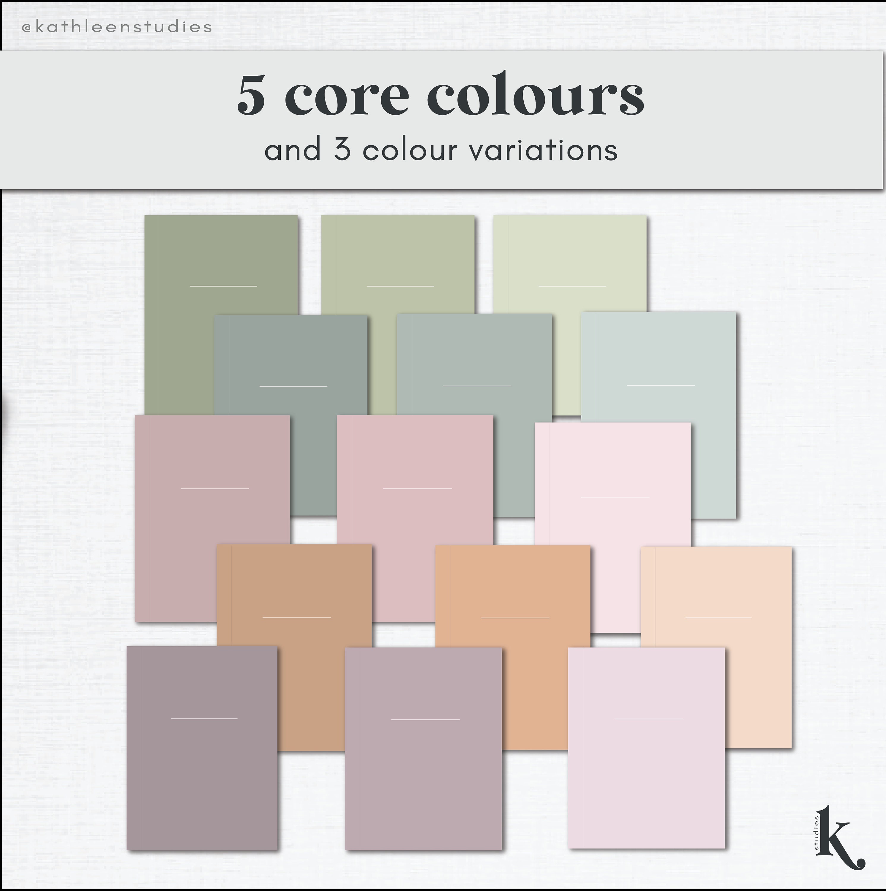 15 Pastel Digital Notebook Covers | Digital Download | A4 PDF & PNG ...