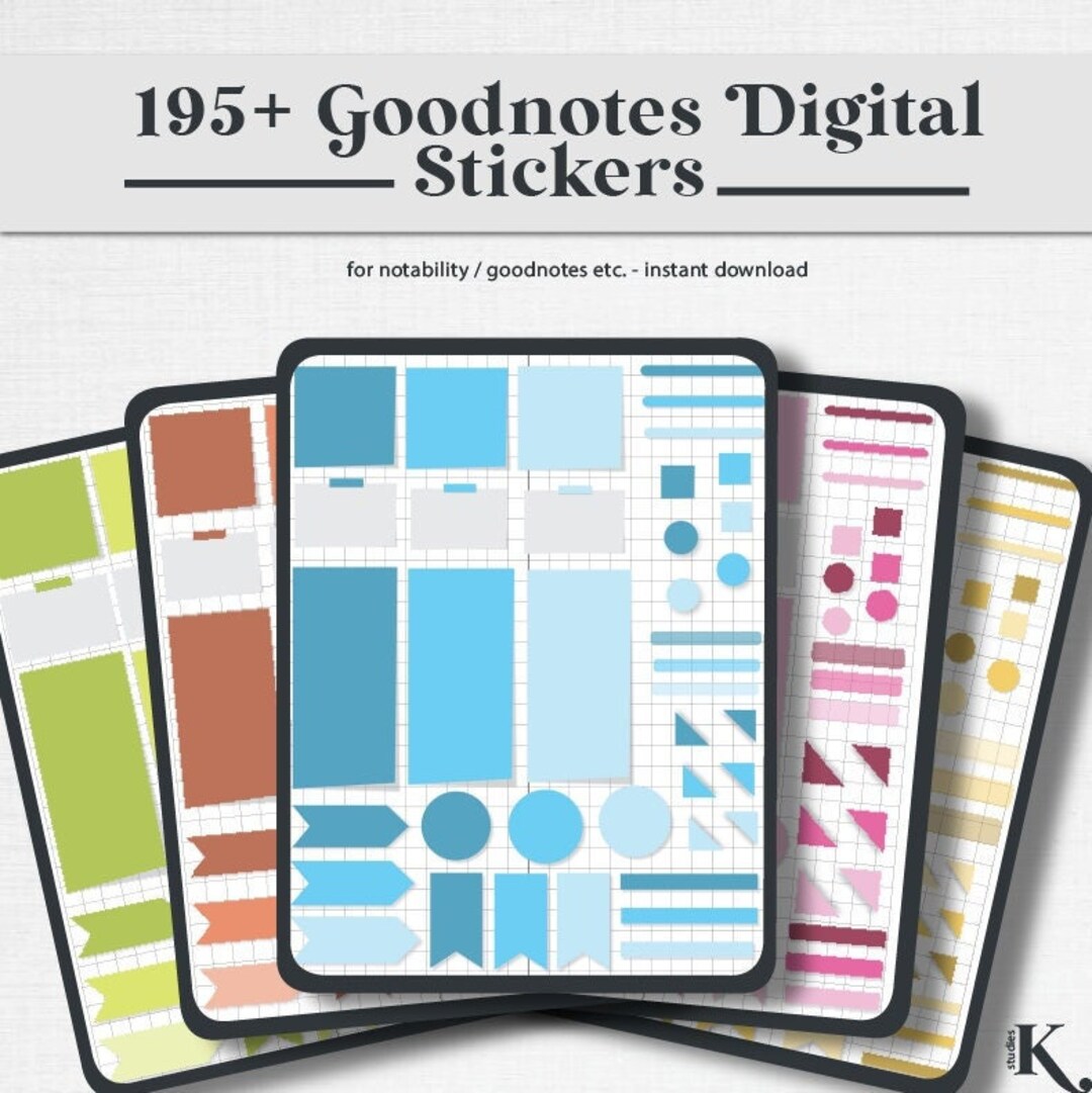 195+ Goodnotes Digital Stickers | Aesthetic Digital Note-taking ...