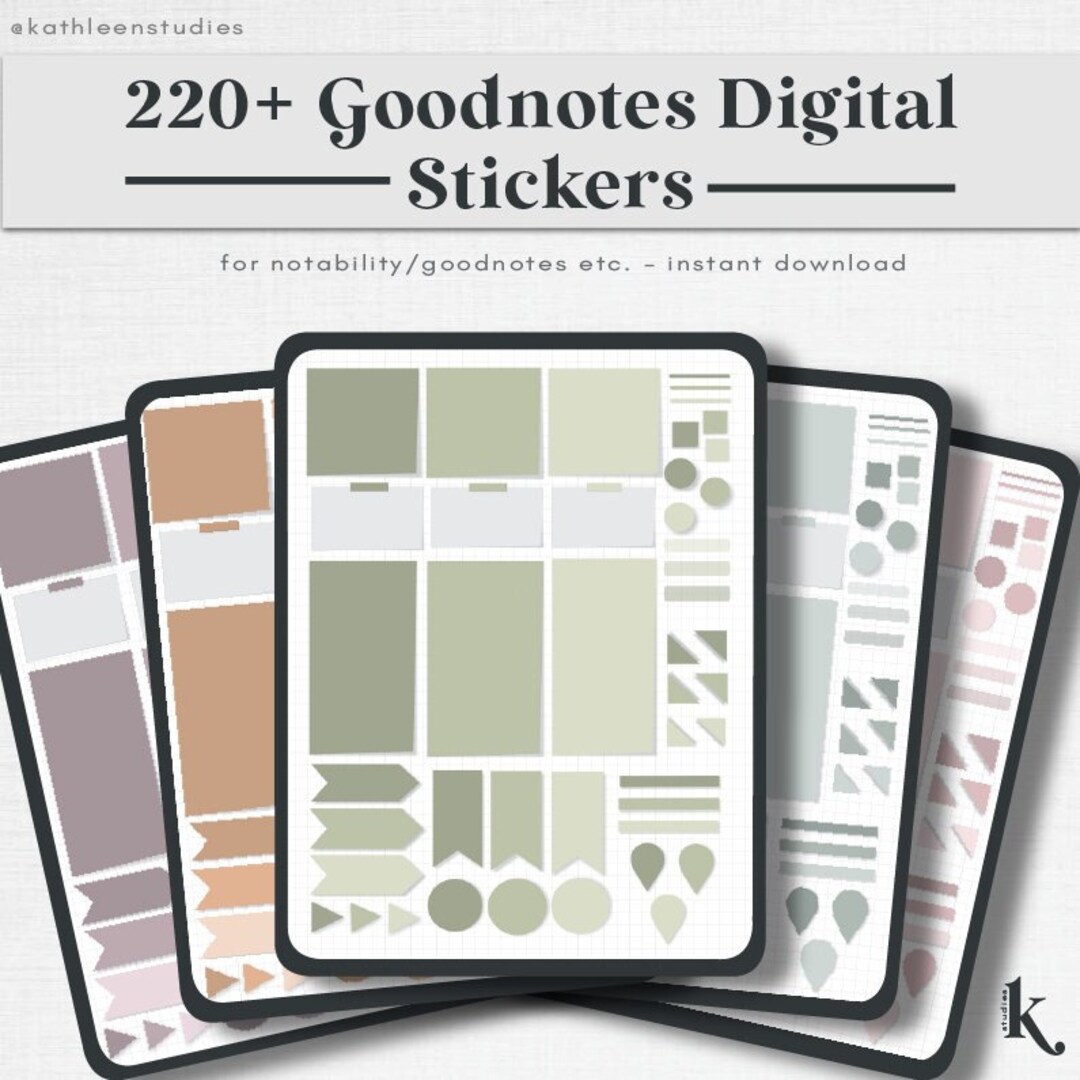 220+ Goodnotes Digital Stickers | Aesthetic Digital Note-taking ...