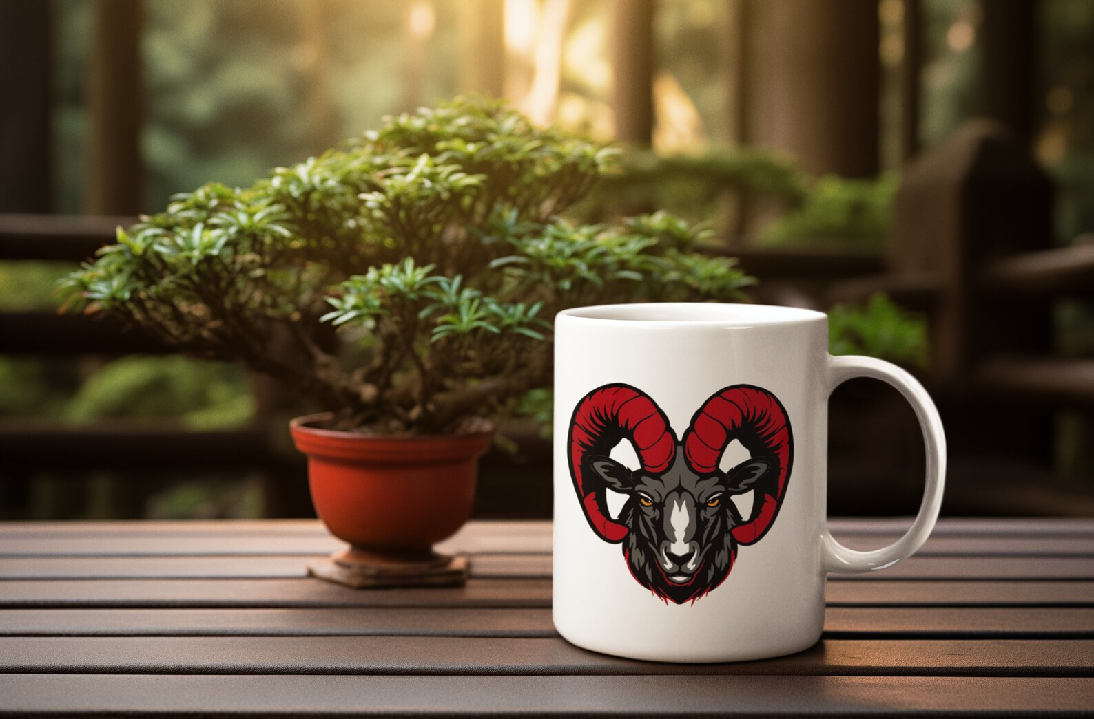 Fierce Red Ram Head Clipart - SVG & PNG Digital Download for Crafting ...