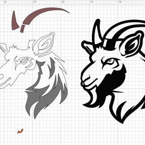 Bold Goat Illustration SVG and PNG – High Resolution 300 DPI, Perfect ...