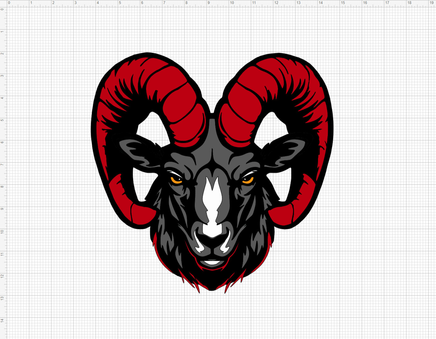 Fierce Red Ram Head Clipart - SVG & PNG Digital Download for Crafting ...