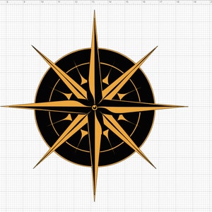 Compass Rose Digital File - Detailed Nautical Compass Design, SVG and ...