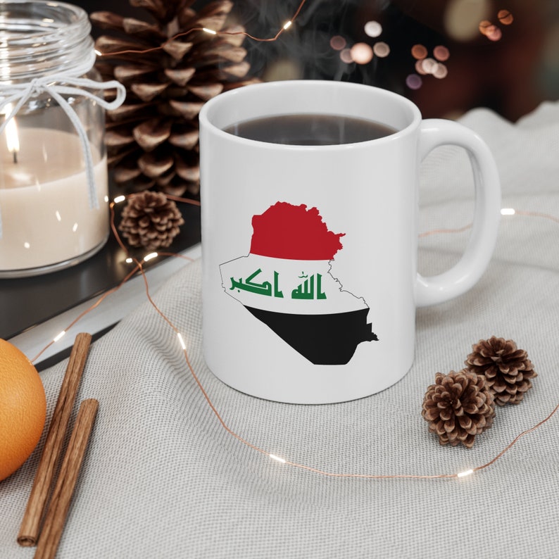 Iraq Pride: Flag and Al Shaheed Monument Mug - Celebrating Culture and ...