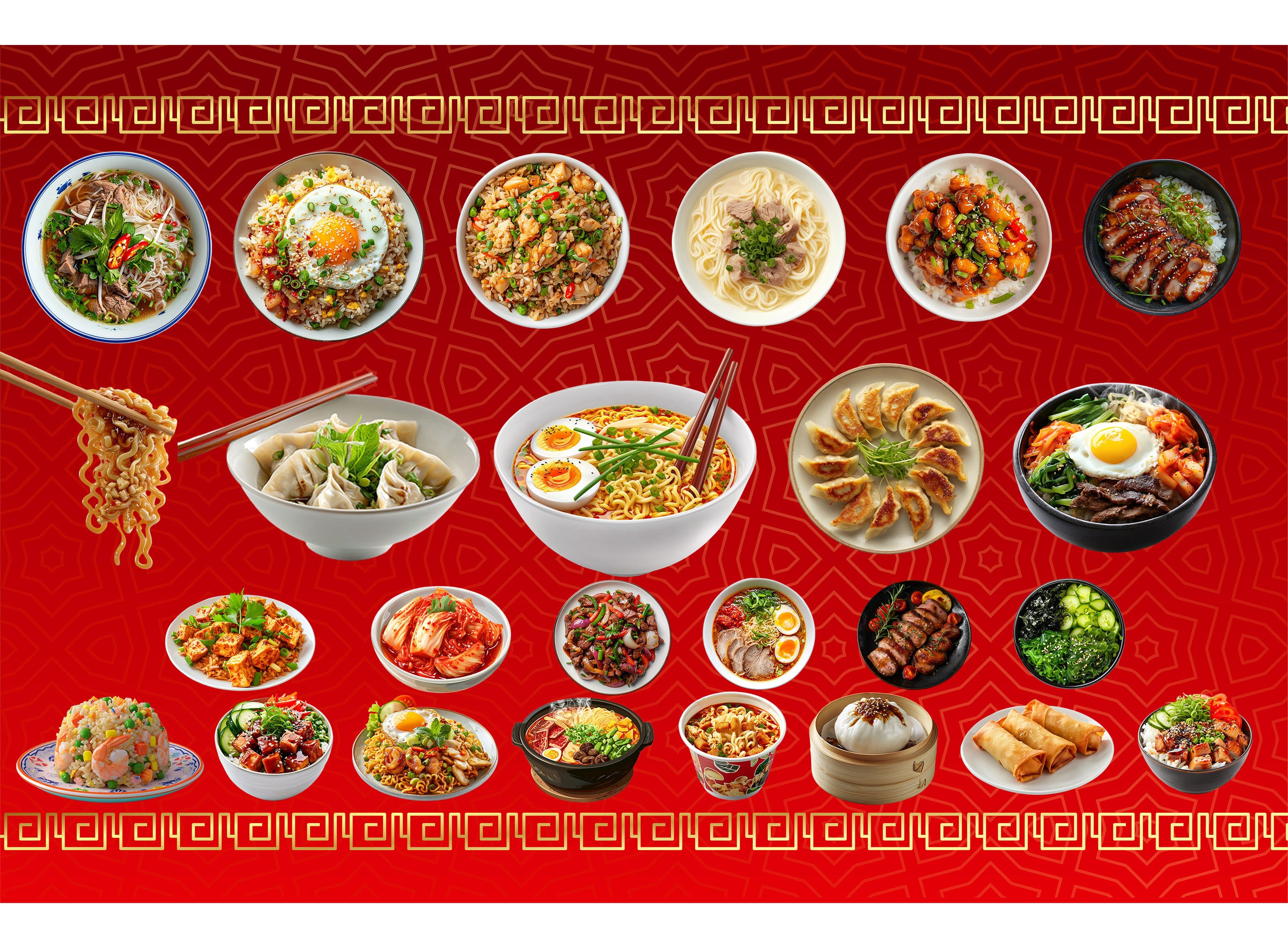 Delicious Chinese Food PNG Bundle - 25 High-quality Food Illustrations ...