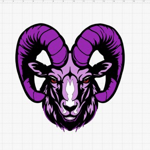 Fierce Red Ram Head Clipart - SVG & PNG Digital Download for Crafting ...