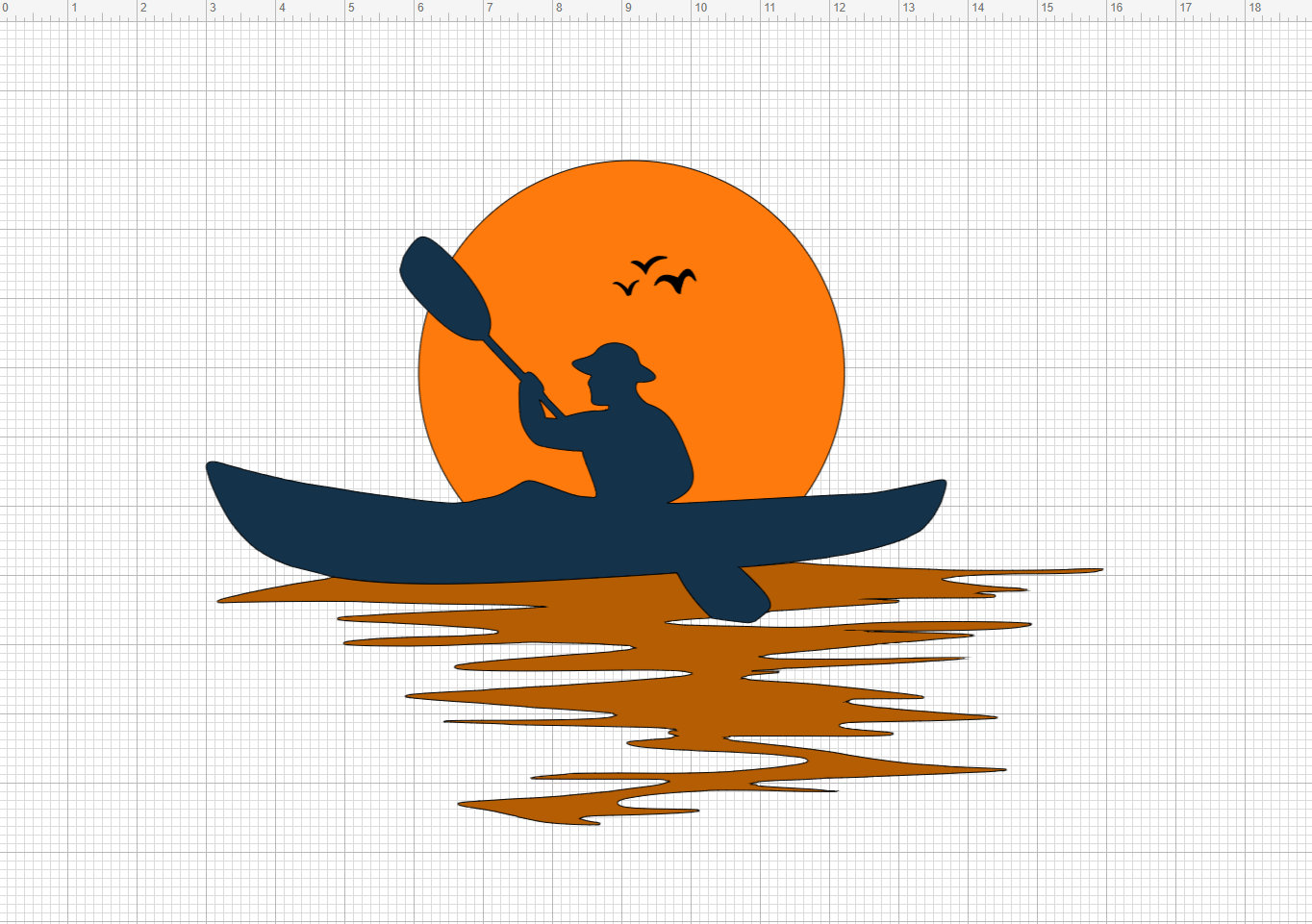 Kayak Sunset Silhouette SVG & PNG Digital Download - Paddler in Canoe ...
