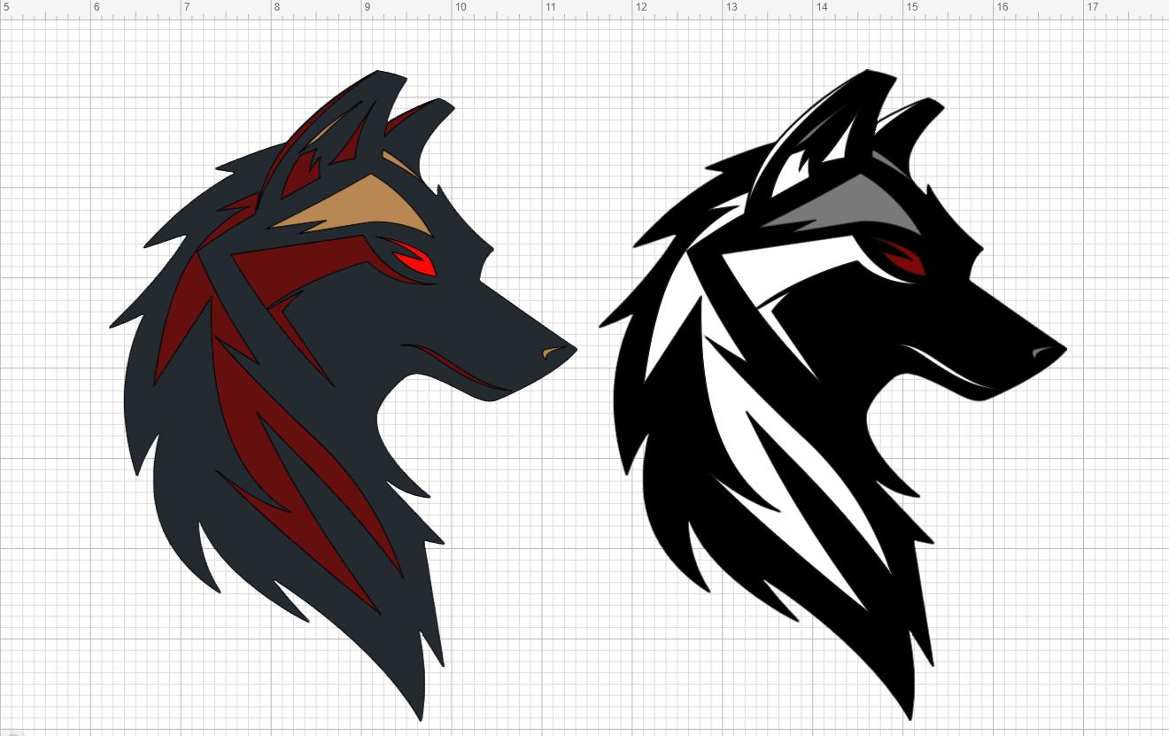Bold Wolf Heads SVG Bundle - Two Color Variations - High-quality Vector ...
