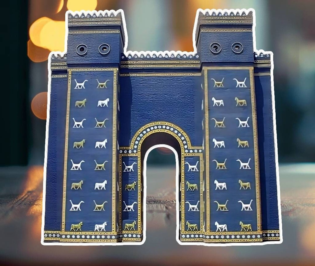 Ishtar Gate: Ancient Babylonian Kiss-cut Stickers - Etsy