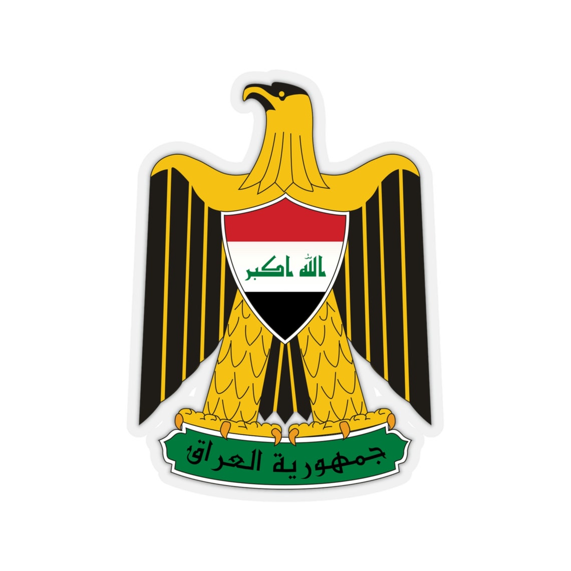 Emblem of Iraq, Iraq Eagle Symbol Kiss-cut Stickers - Etsy