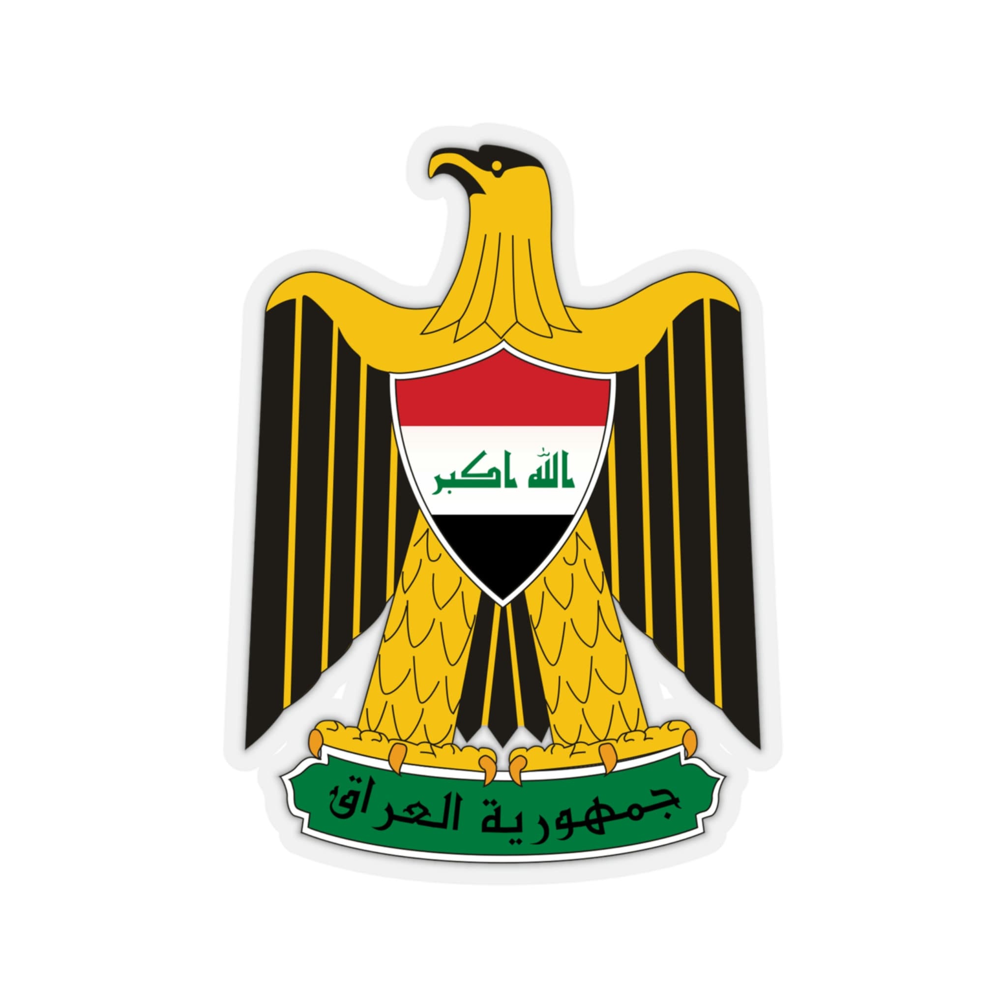 Emblem of Iraq Iraq Eagle Symbol Kiss-cut Stickers - Etsy