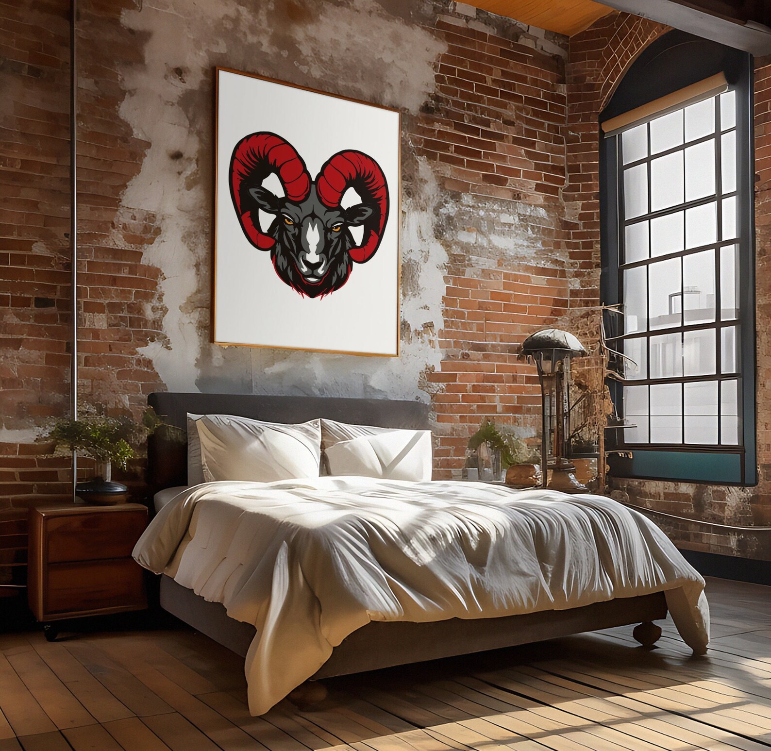 Fierce Red Ram Head Clipart - SVG & PNG Digital Download for Crafting ...