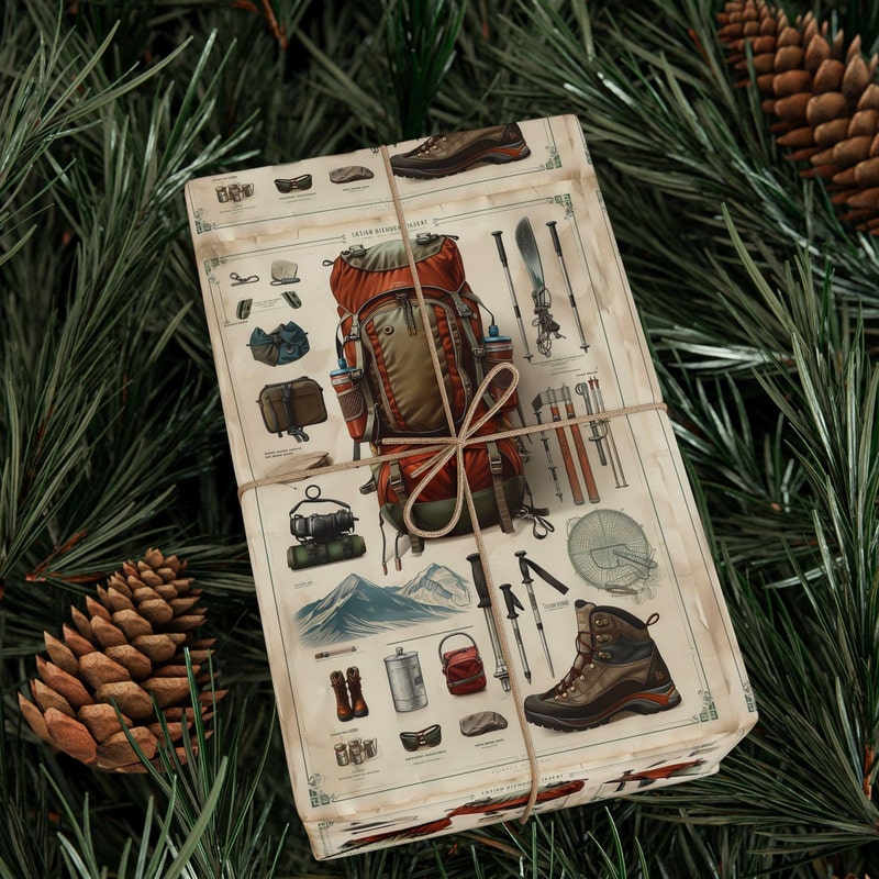 Hikers Wrapping Paper - Etsy
