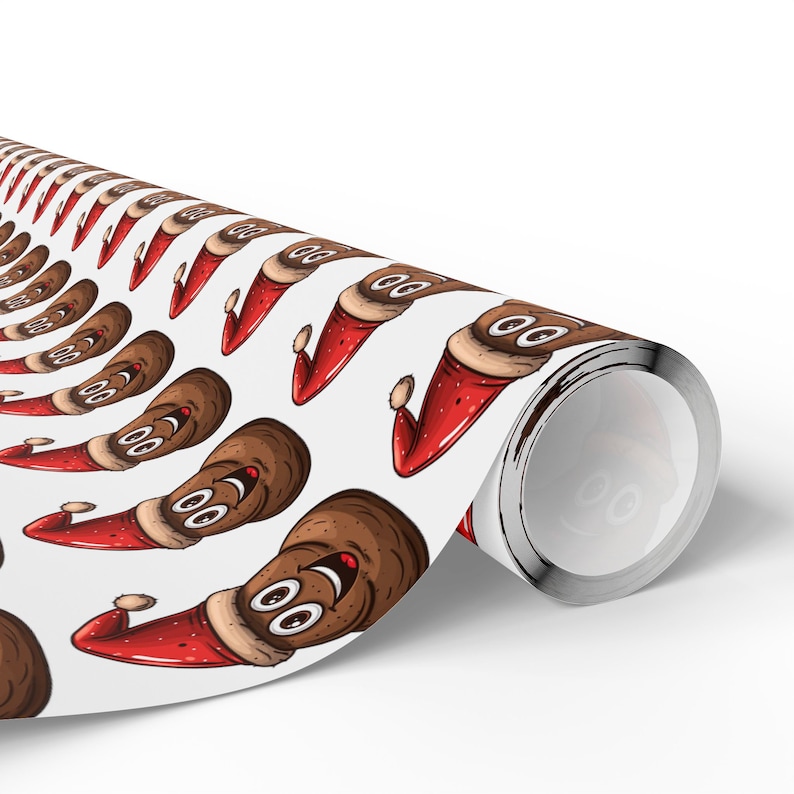 Festive Poop Emoji Wrapping Paper With Humorous Holiday Design - Etsy