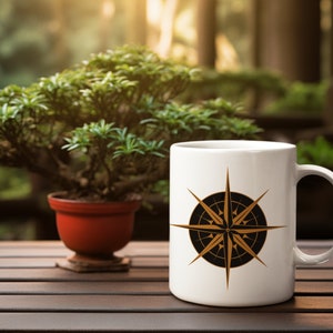 Compass Rose Digital File - Detailed Nautical Compass Design, SVG and ...