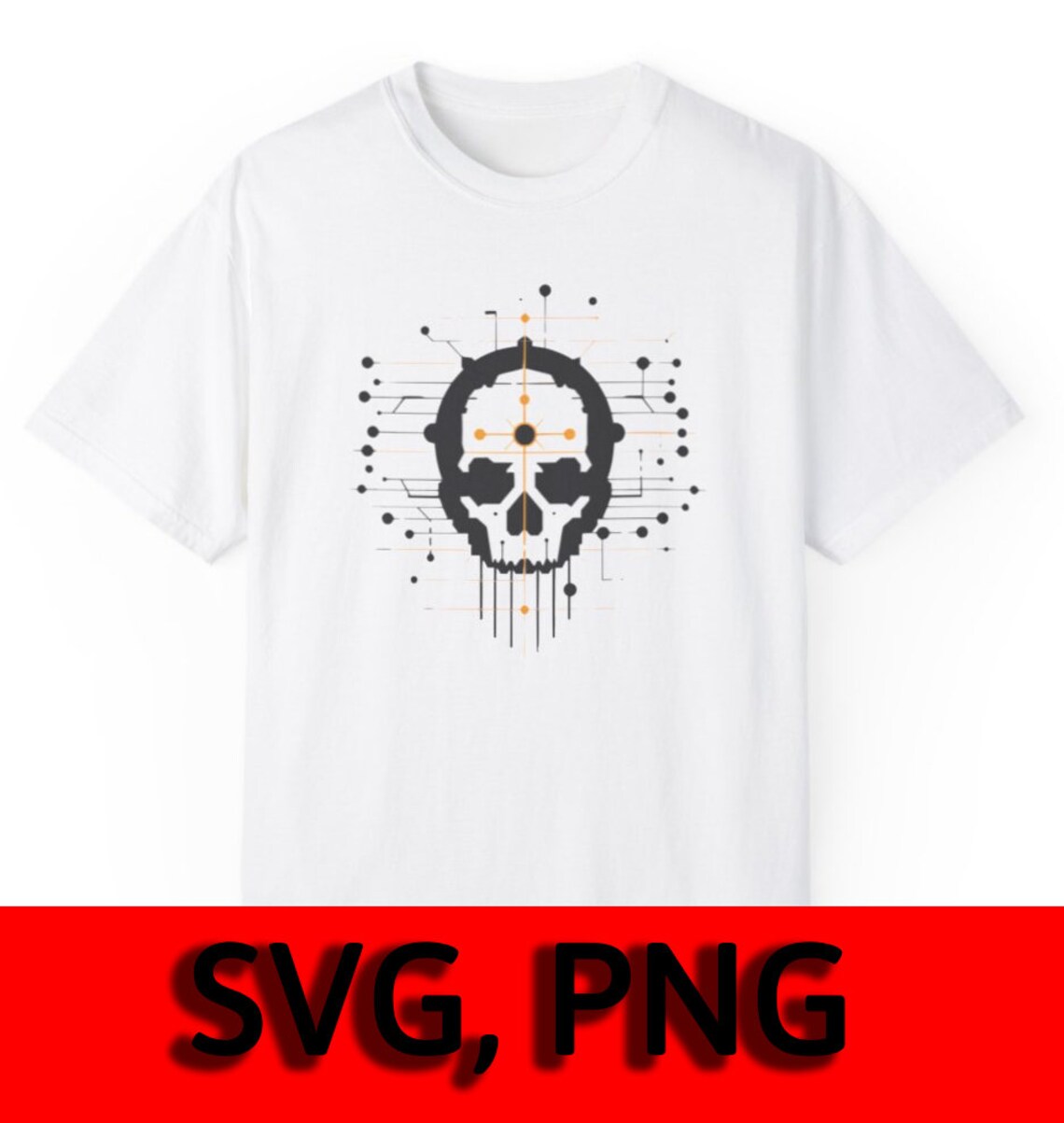 Digital Nexus: the Skill Matrix Skull SVG, PNG - Etsy