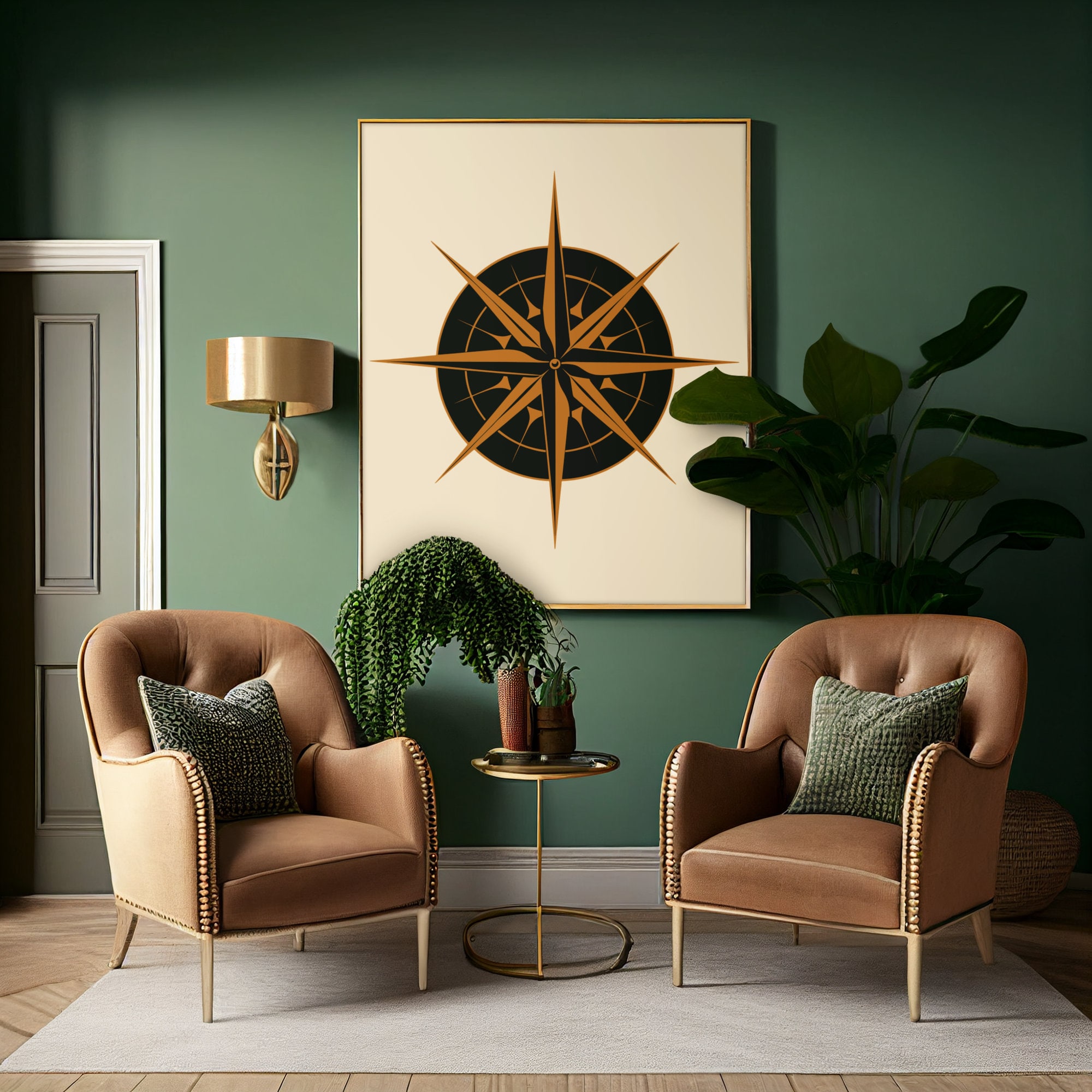 Compass Rose Digital File - Detailed Nautical Compass Design, SVG and ...