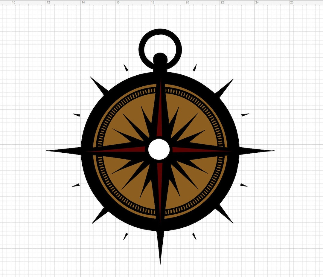 Elegant Compass Rose SVG and PNG Digital Download - Perfect for DIY ...