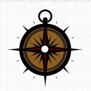 Elegant Compass Rose SVG and PNG Digital Download - Perfect for DIY ...