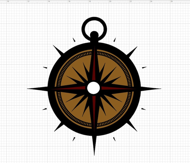 Elegant Compass Rose SVG and PNG Digital Download - Perfect for DIY ...