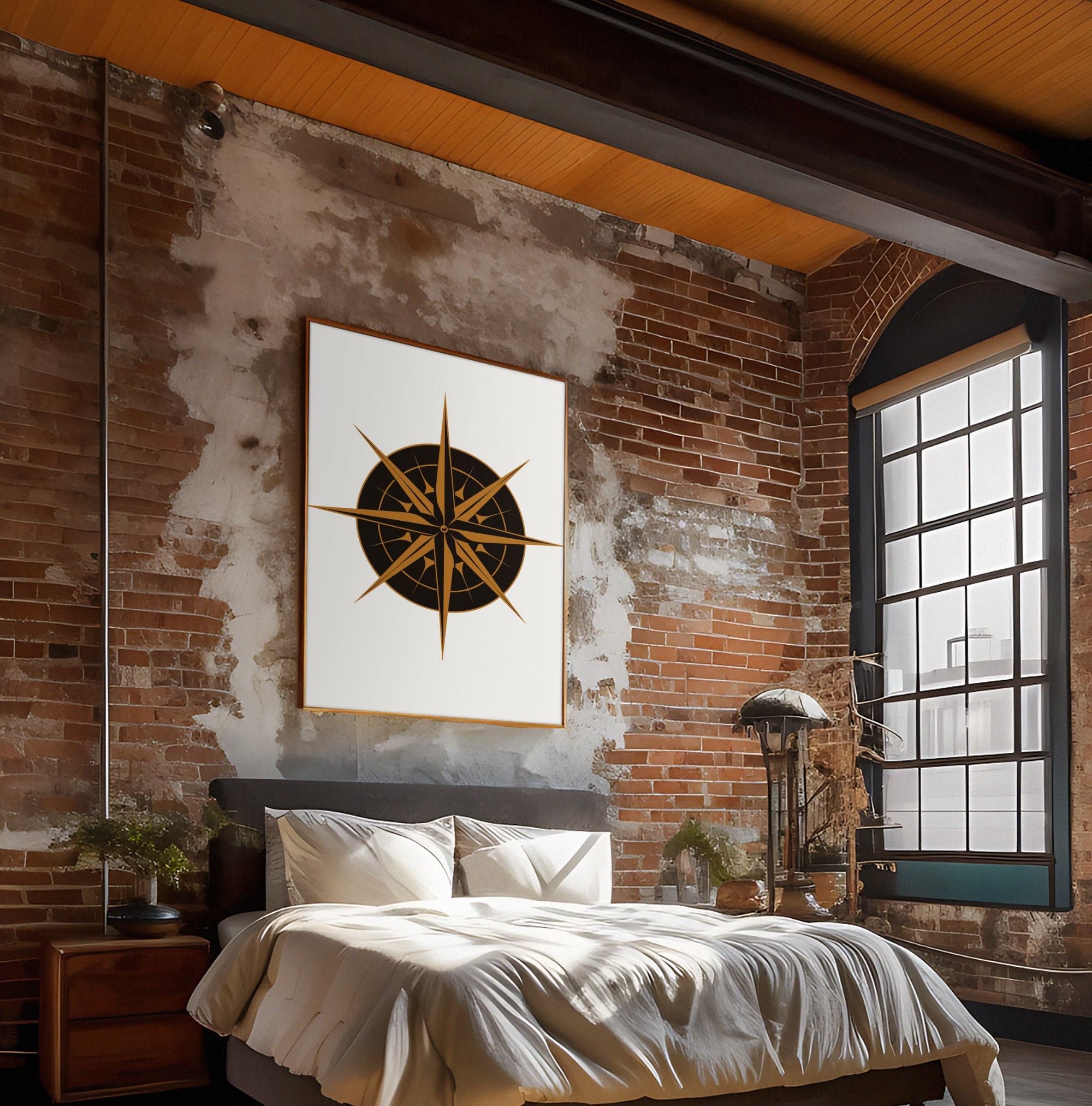 Compass Rose Digital File - Detailed Nautical Compass Design, SVG and ...