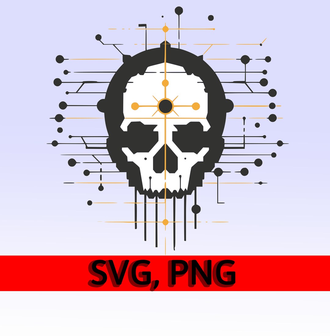 Digital Nexus: the Skill Matrix Skull - SVG, PNG - Etsy