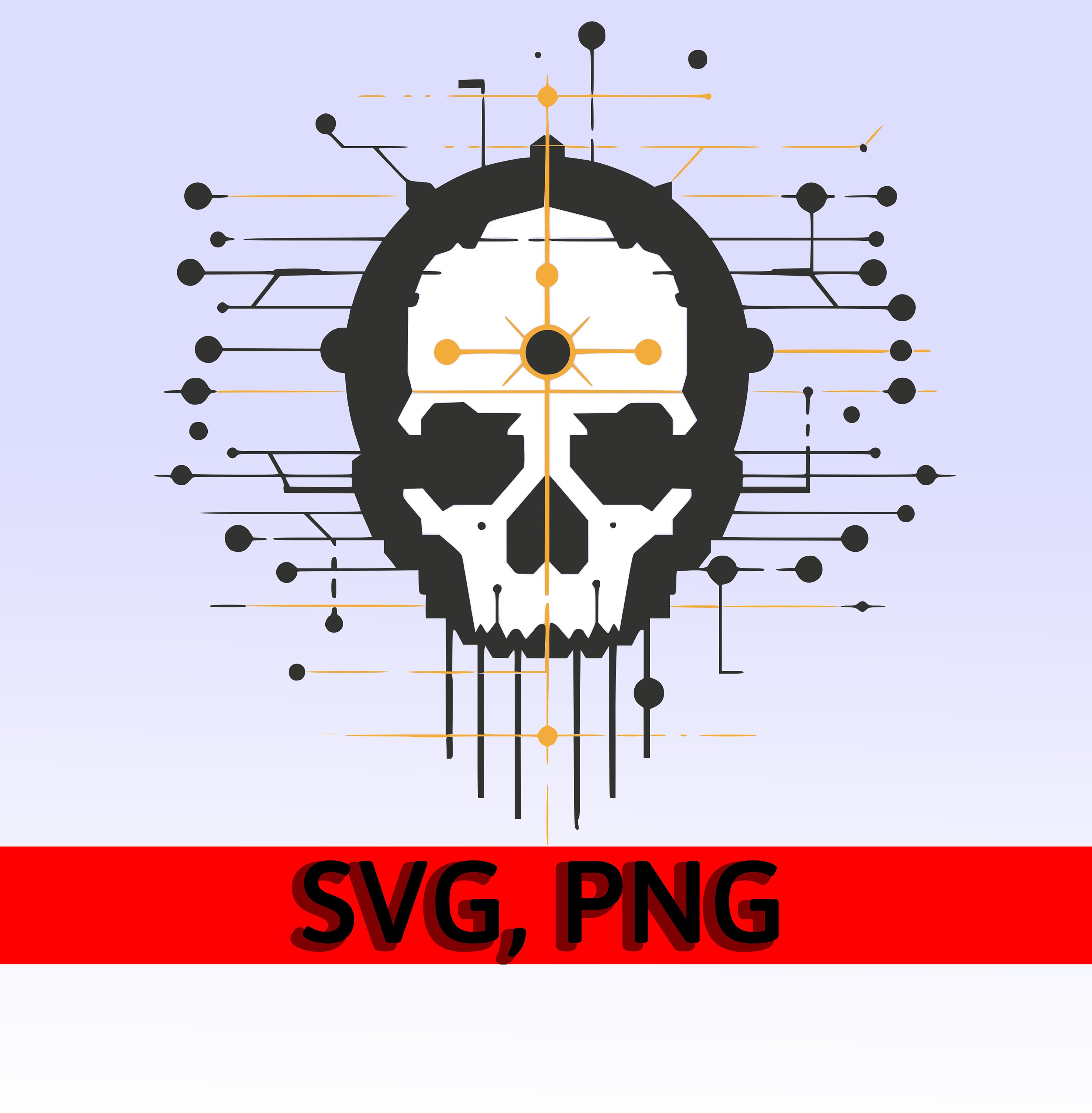 Digital Nexus: the Skill Matrix Skull - SVG, PNG - Etsy