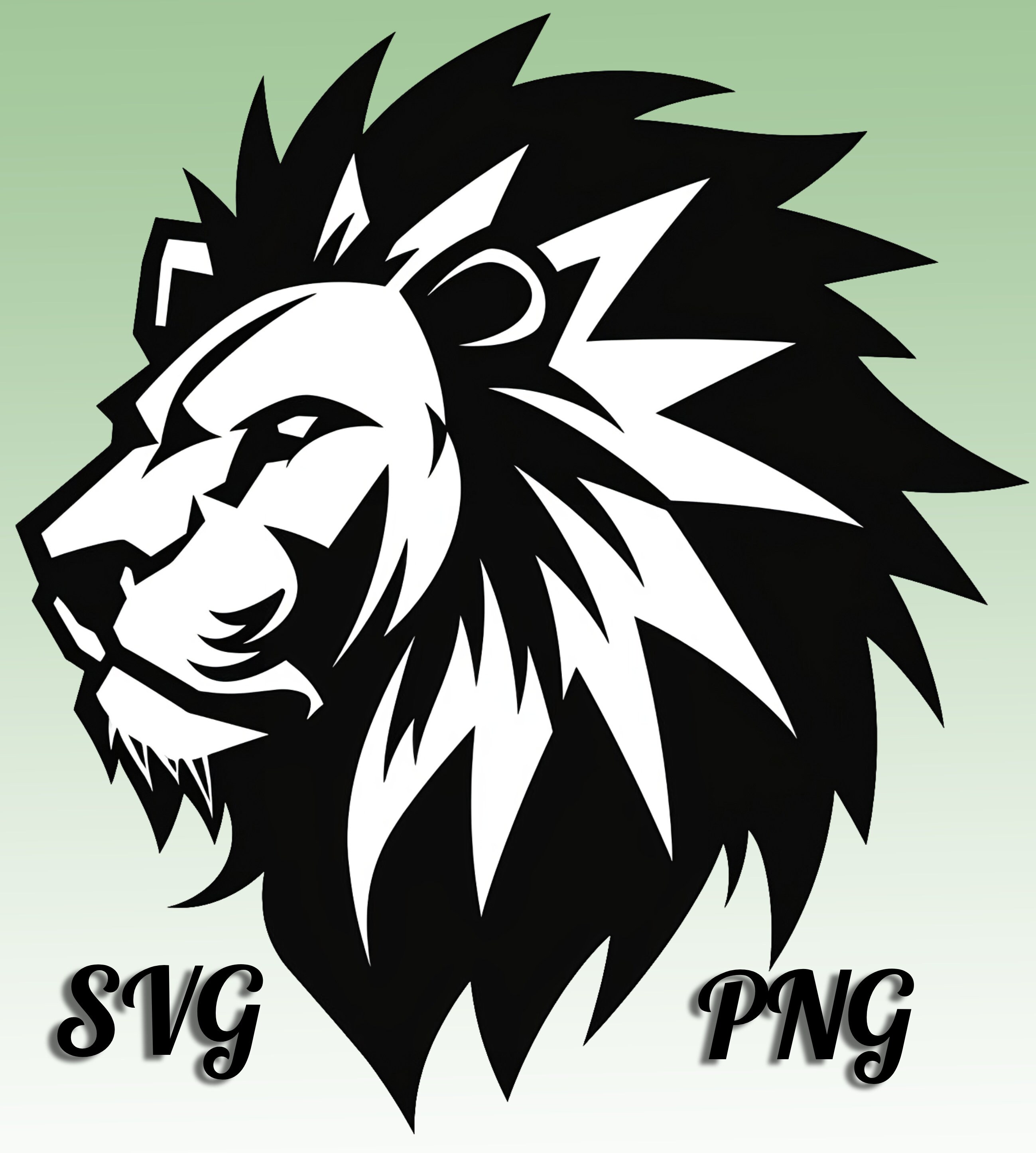 Lion Head SVG and PNG - Clean Cut Digital Art for Cricut, Ideal for T ...
