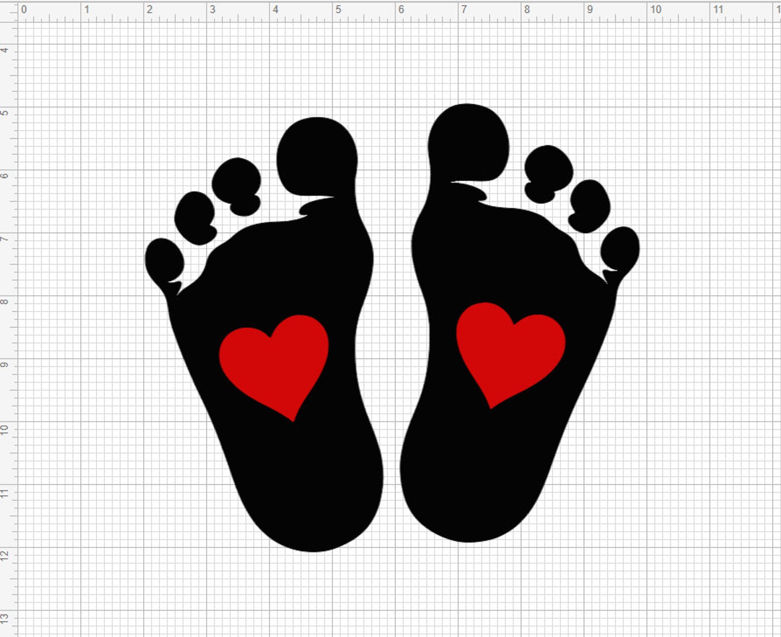 Cute Baby Feet With Heart Clipart - SVG & PNG Digital Download for ...
