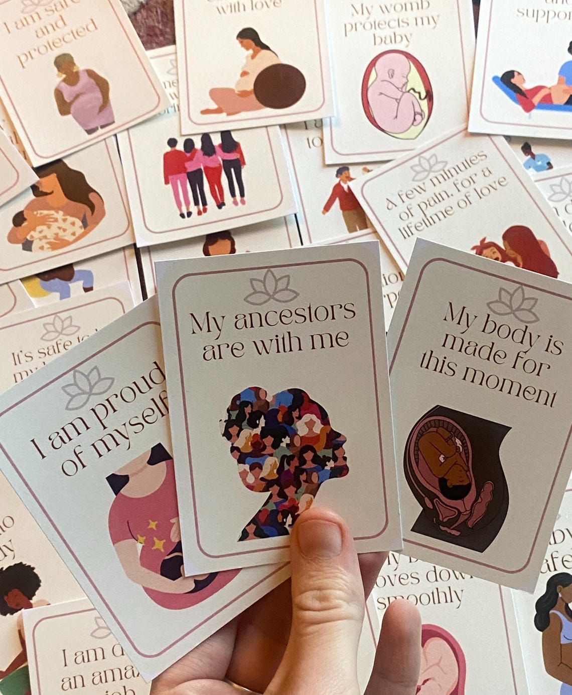 Set of 40 Printable Positive Birth and Pregnancy Affirmation Cards ...