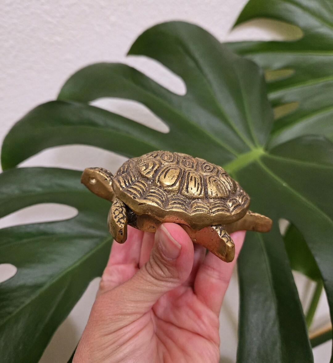 Vintage Brass Turtle Ashtray/ Brass Turtle/ Collectible Brass Animal ...