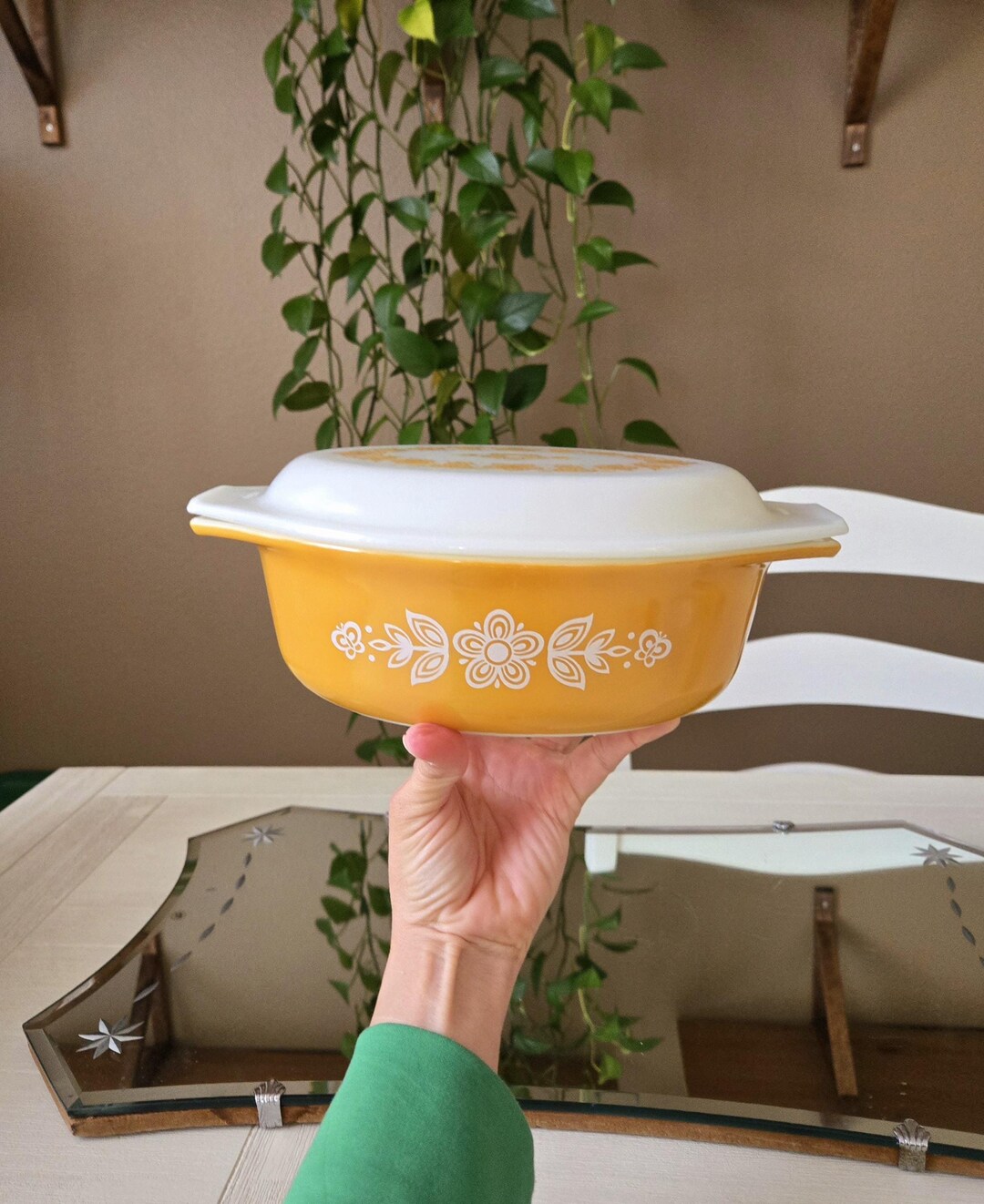 Pyrex Butterfly Gold Casserole Dish/ Vintage Pyrex Dish/ Vintage ...