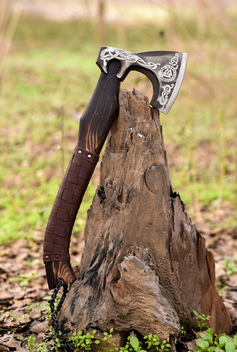 Axe With Personalized and Engraved Wooden Box Custom Handmade - Etsy