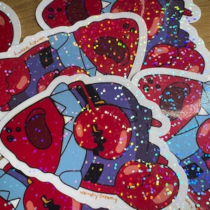 Naked Mr Krabs Empty Crab Shell Holographic Sticker Spongebob Shell ...