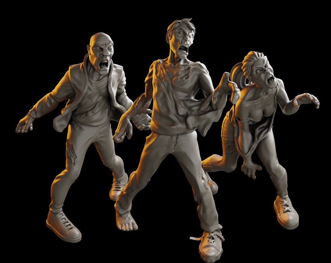 Gaming Mini Zombie Walkers 3 Pack - Etsy