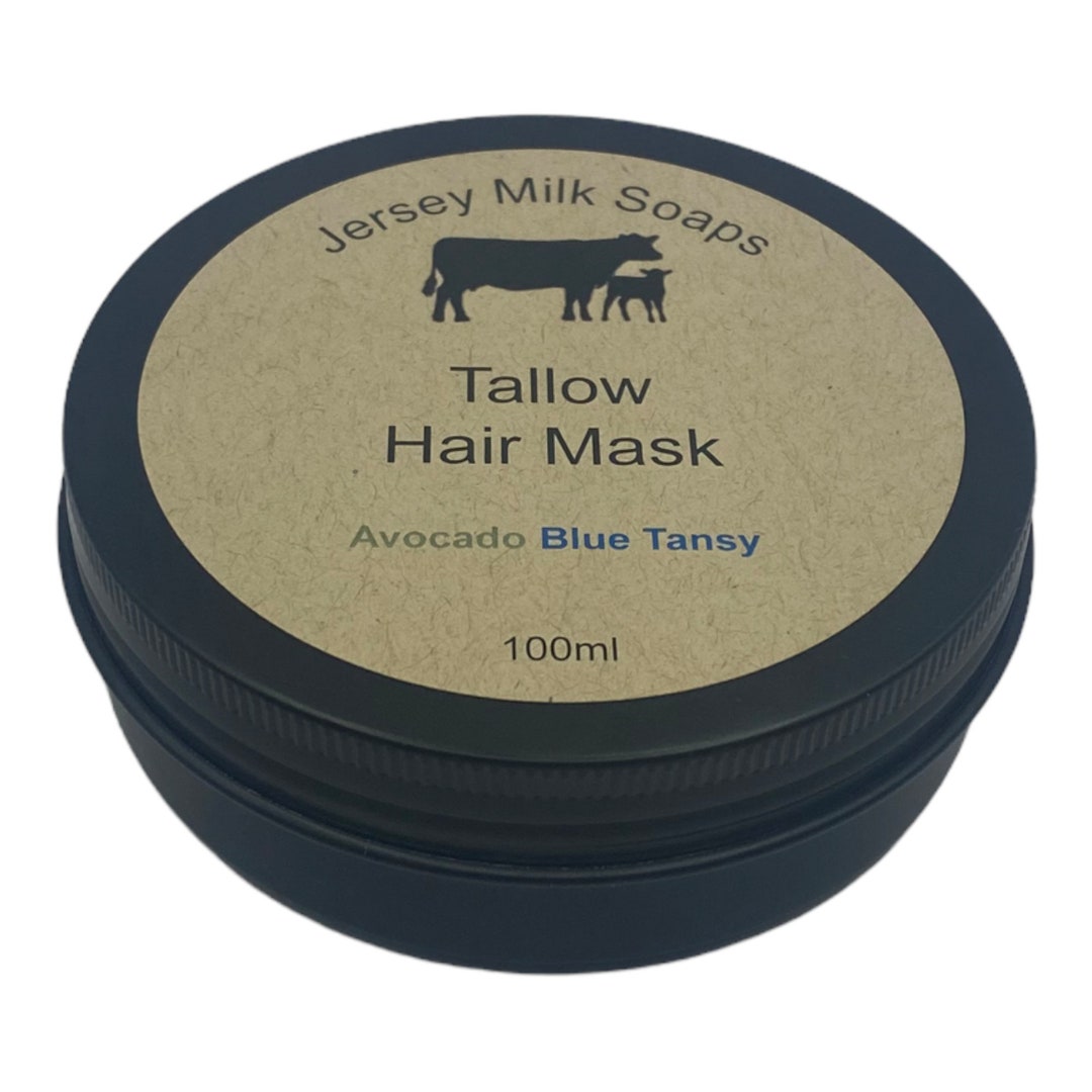 Organic TALLOW, Avocado, Blue Tansy HAIR Mask/all Natural/ 100ml/4 Oz ...