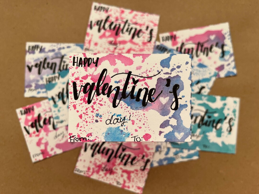 Printable Class Valentines for Kids|watercolor Valentines|valentines ...