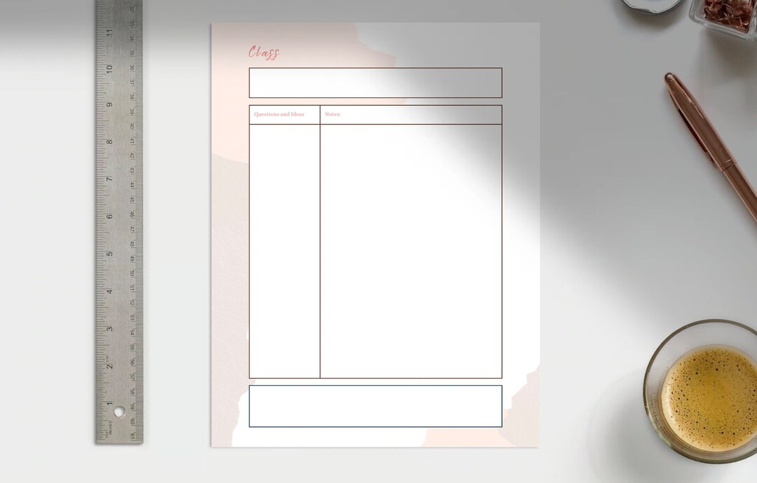 Cornell Notes: Aesthetic, Simple, Effective Template, C - Etsy