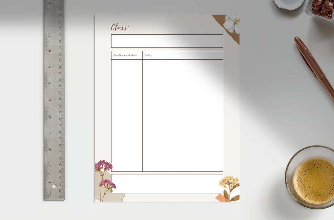 Dark Academia Cornell Note Template: Aesthetic Notes, Cornell Notes ...